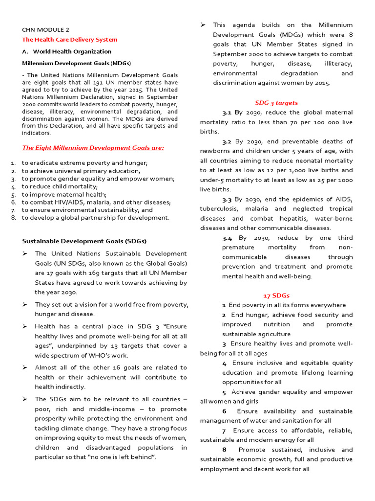 Midterm CHN Module 2-Reviewer | PDF