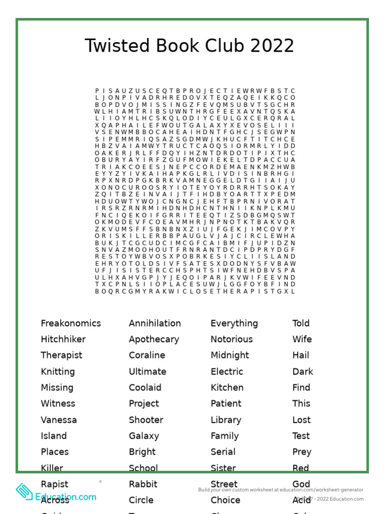 TBC 22 word search | PDF