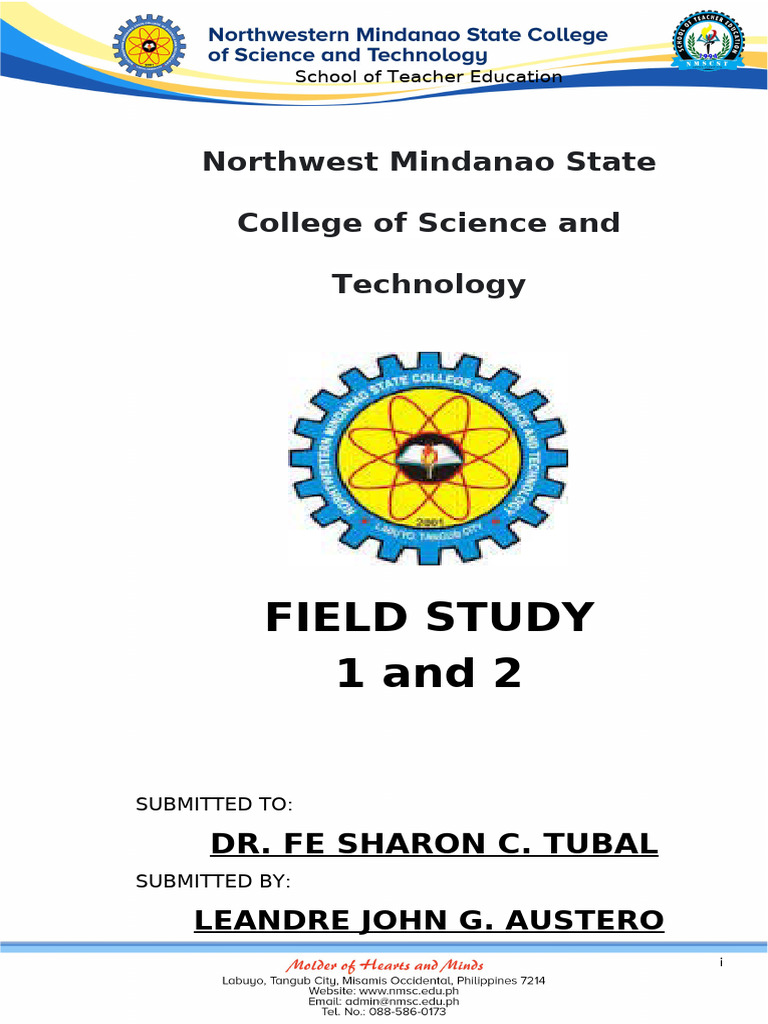 Field Study Front Page | PDF