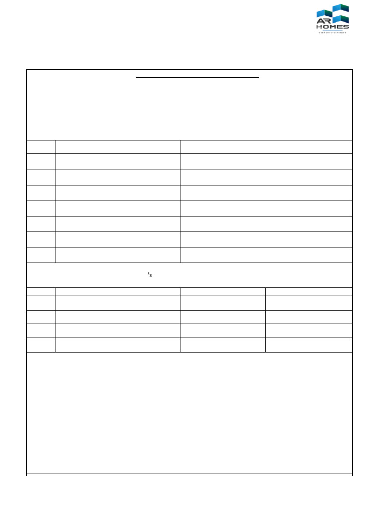 Handing Over Form | PDF