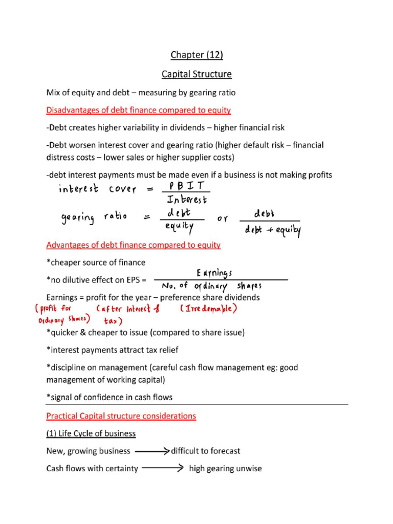 Chapter 12 Capital Structure | PDF