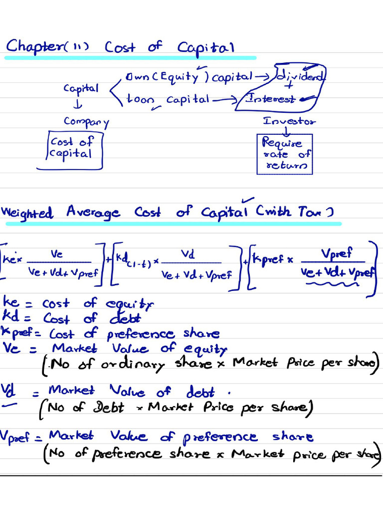 Cost of Capital Formula | PDF