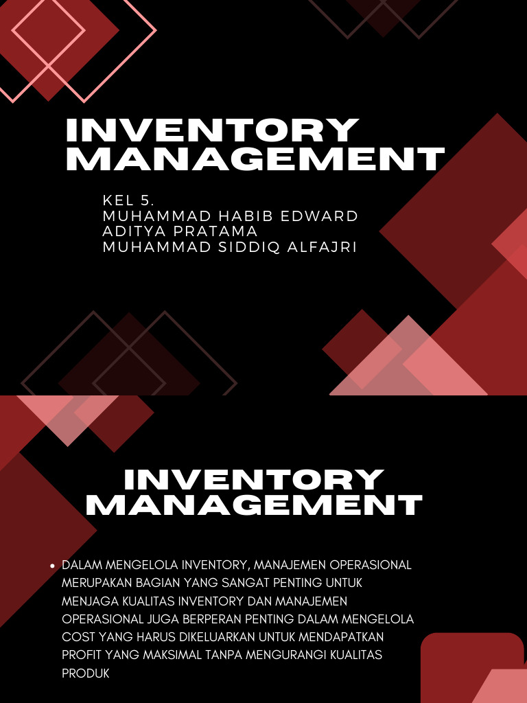INVENTORY MANAGEMENT | PDF