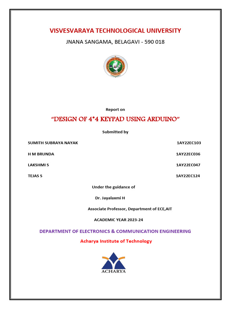 Microcontroller Report | PDF