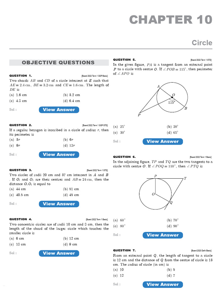 10 - Circles (DPP) | PDF