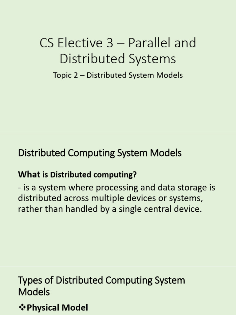 Topic 2 Distributed System Models | PDF
