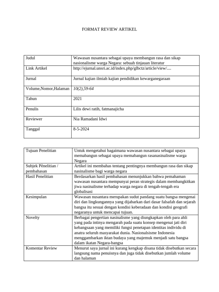 Format Review Artikel | PDF