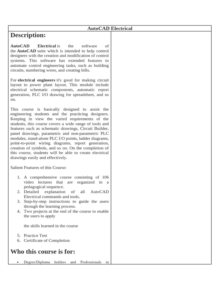 Autocad Electrical Pdf