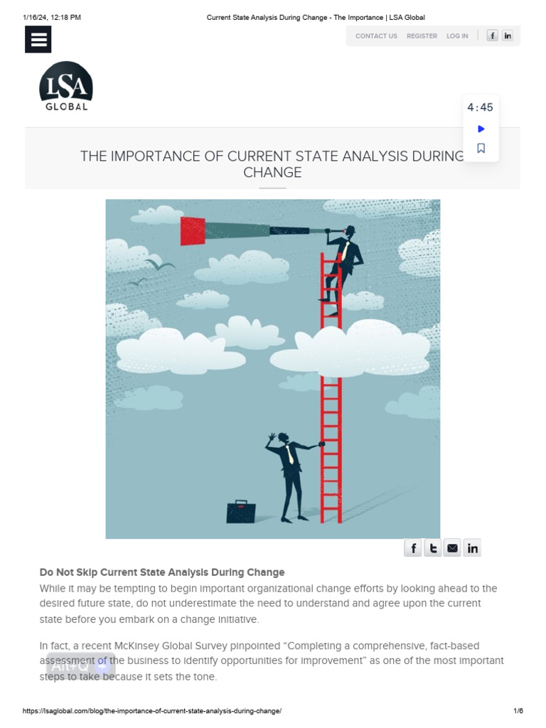 Current State Analysis During Change - The Importance - LSA Global | PDF
