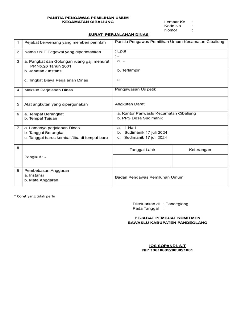 287 LHPD Epul Sudimanik 17 Juli 2024 Uji Petik | PDF