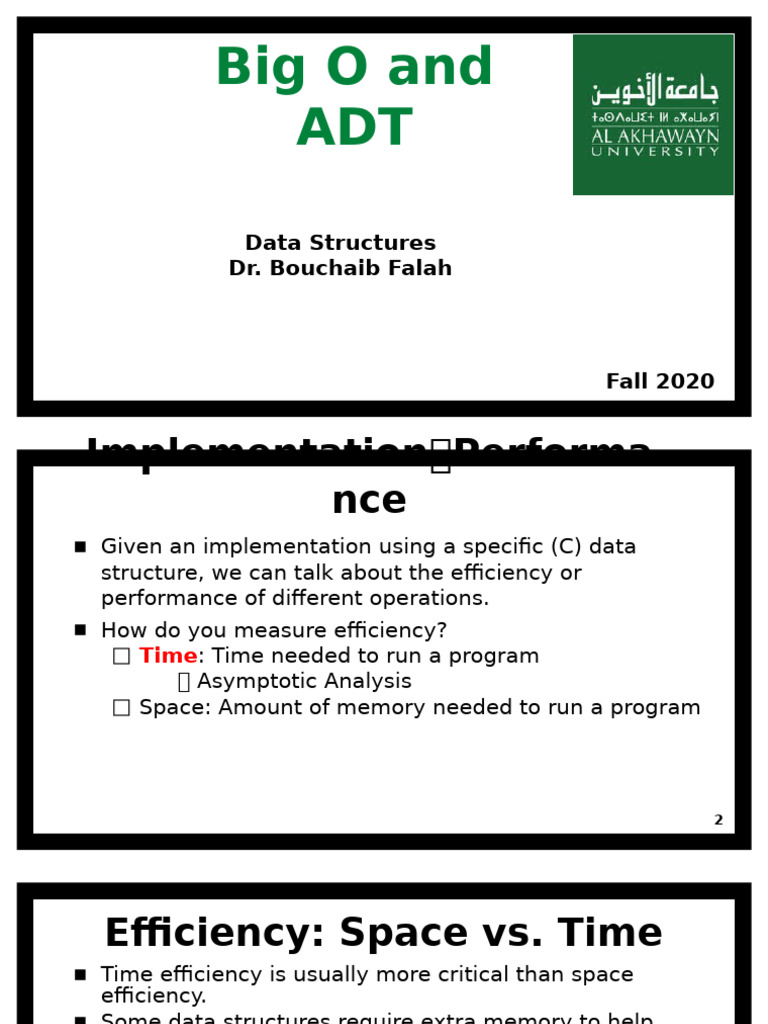 Chap 3 - Big O Notation and ADT | PDF