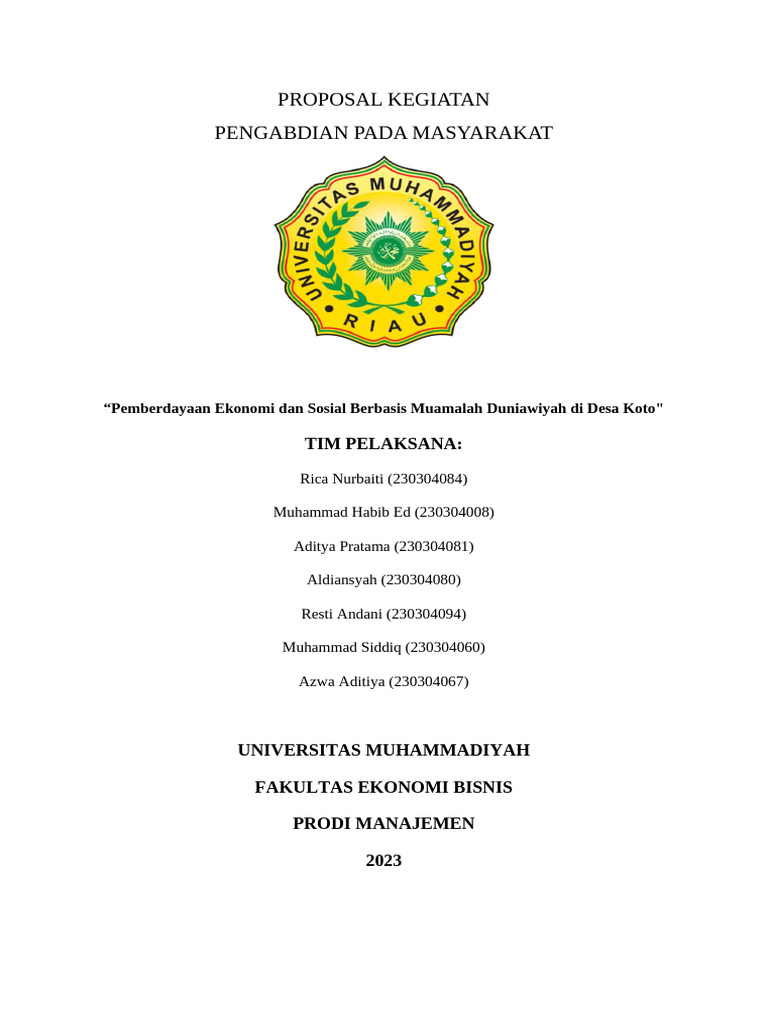 Proposal Kegiatan Aik Kel 2 | PDF