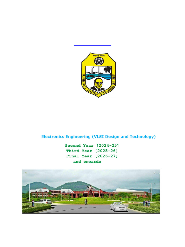 B Tech Second Year VLSI Design and Technology NON NEP Syllabus For ...
