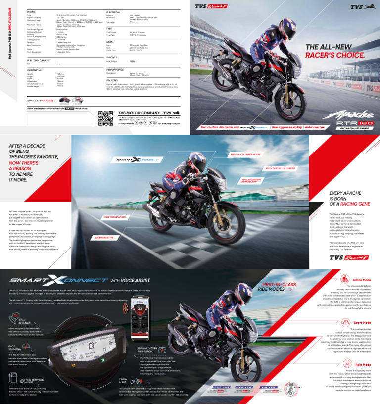 TVS Apache RTR 180 Brochure - Final | PDF