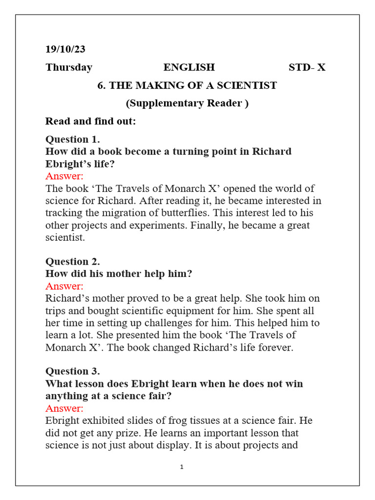 6. The making of a scientist | PDF