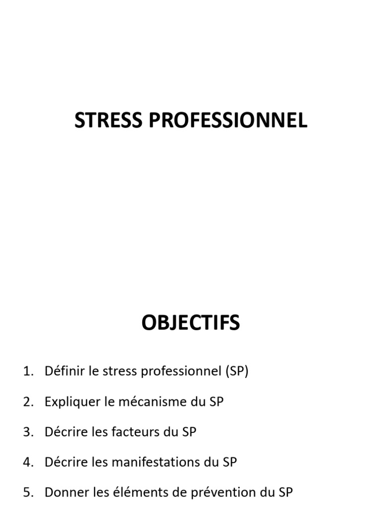 Stress Professionnel | PDF
