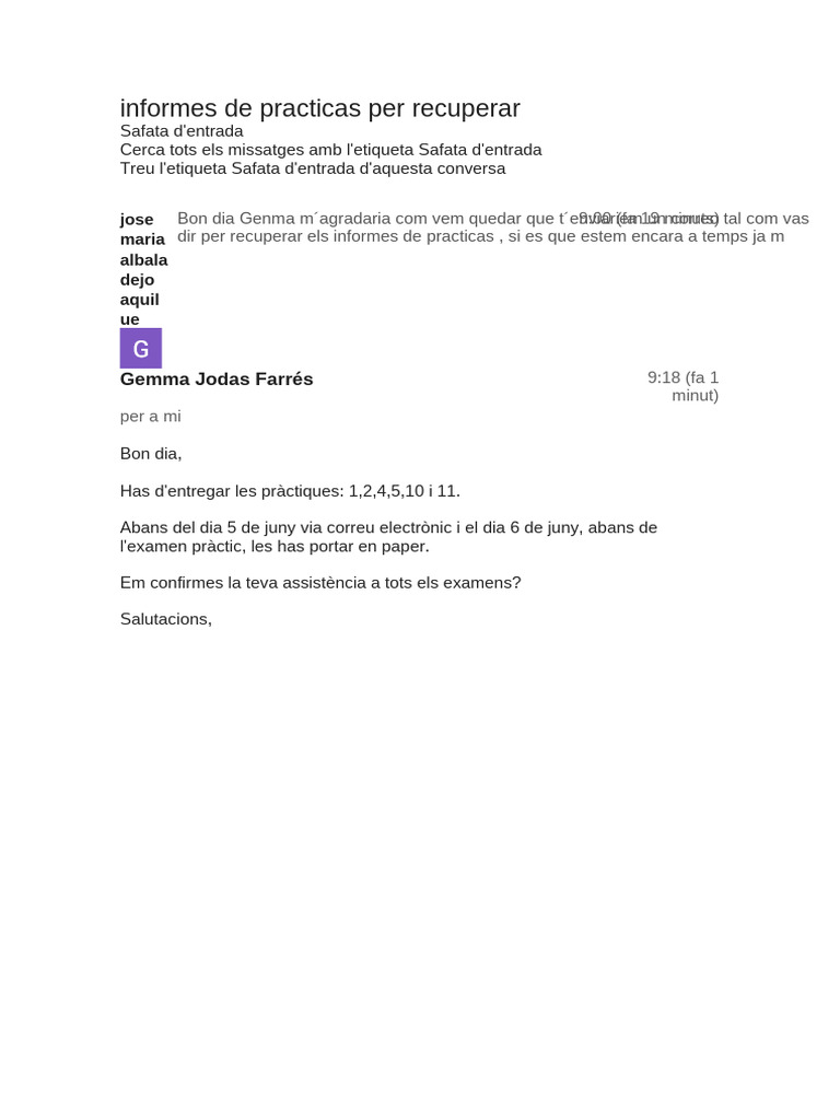 Informes de Practicas Per Recuperar | PDF