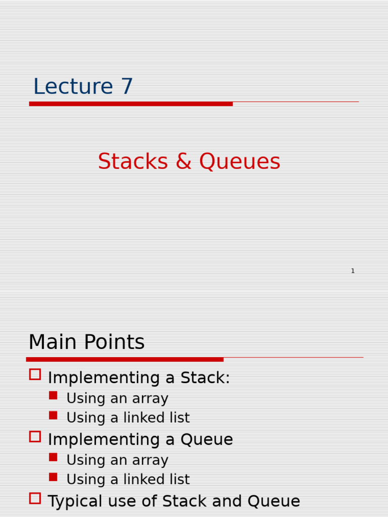 Chapter7-Stacks & Queues | PDF