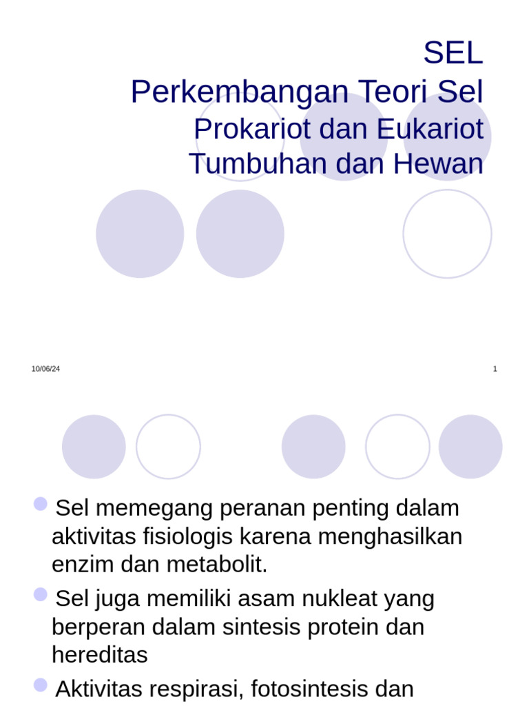 PPT Teori Sel | PDF