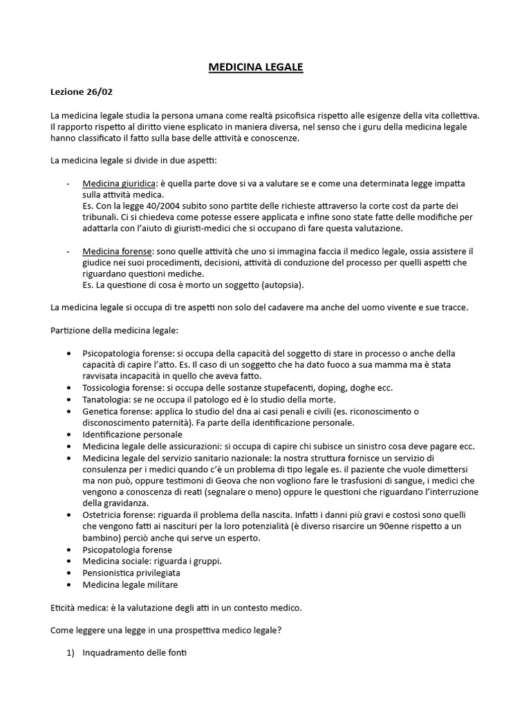 Medicina Legale | PDF