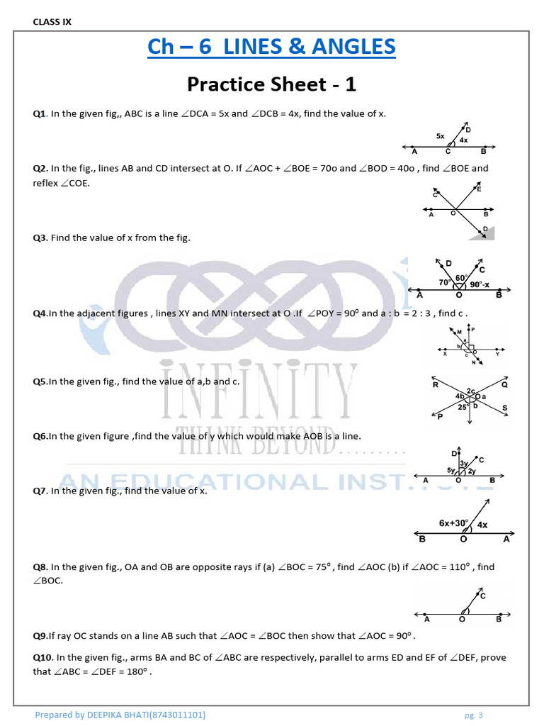 CH 6 Lines Angles | PDF