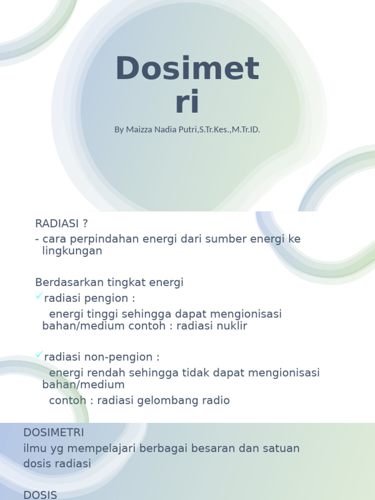Dosimetri | PDF