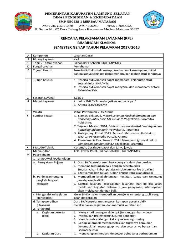 RPL Pilihan Karir Setelah Lulus SMPMTs | PDF
