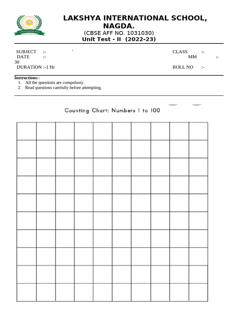 KG-1 Maths-10.10-2022-B | PDF