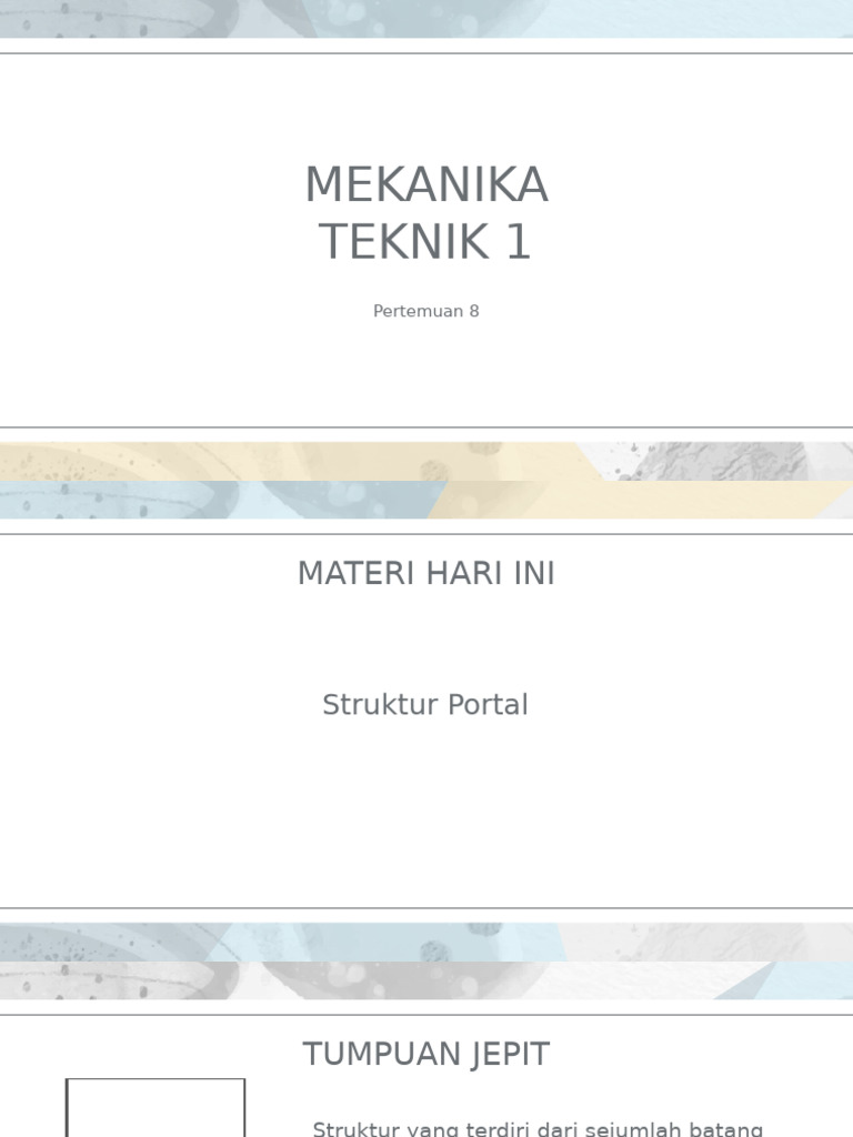 Mektek 1 - p8 - Struktur Portal | PDF