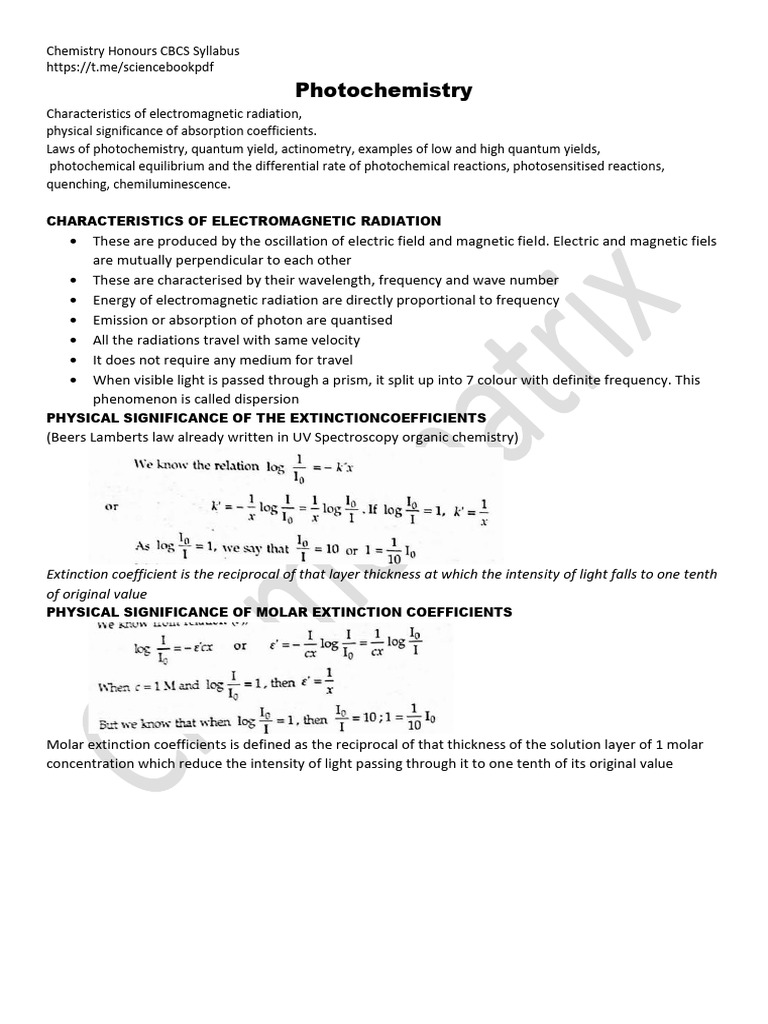 Photochemistry | PDF