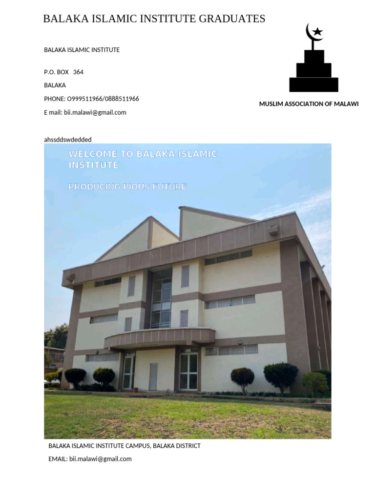 BALAKA ISLAMIC GRADUATES | PDF