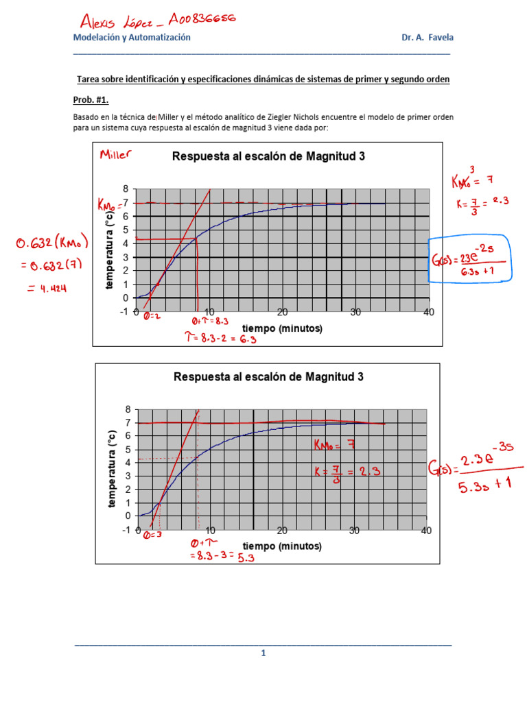 Tarea Ident y Especificaciones Dinámicas de Sist de Primer y Segundo ...