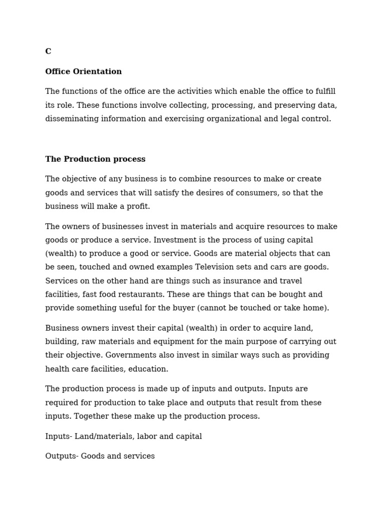 Business Office Functions Guide | PDF | Business
