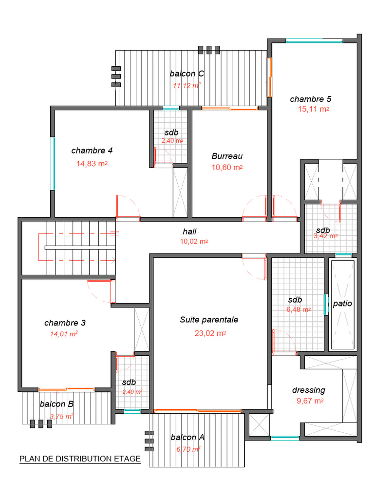 Plan de Distribution Etage | PDF