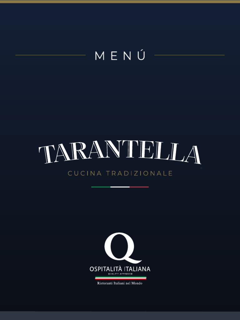 Menu Tarantella | PDF