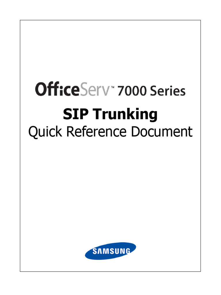 Sip Trunking | PDF