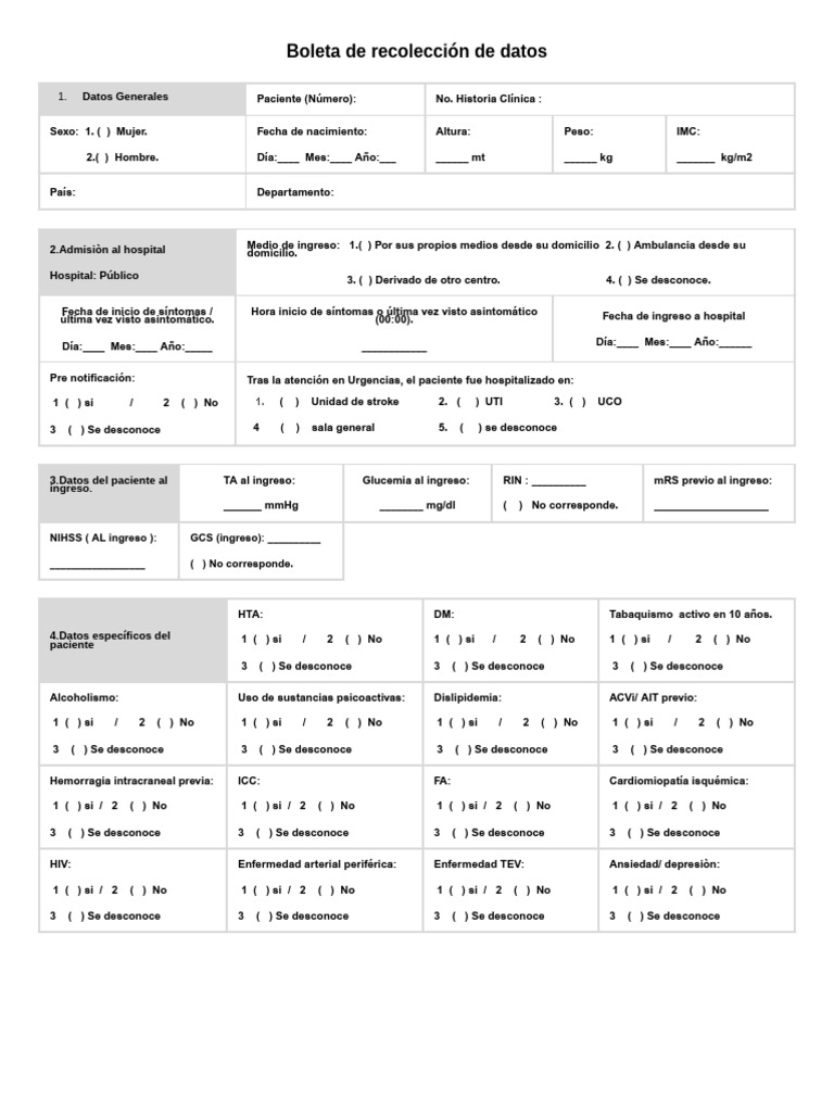 Boleta de recolecciòn de datos (8) | PDF