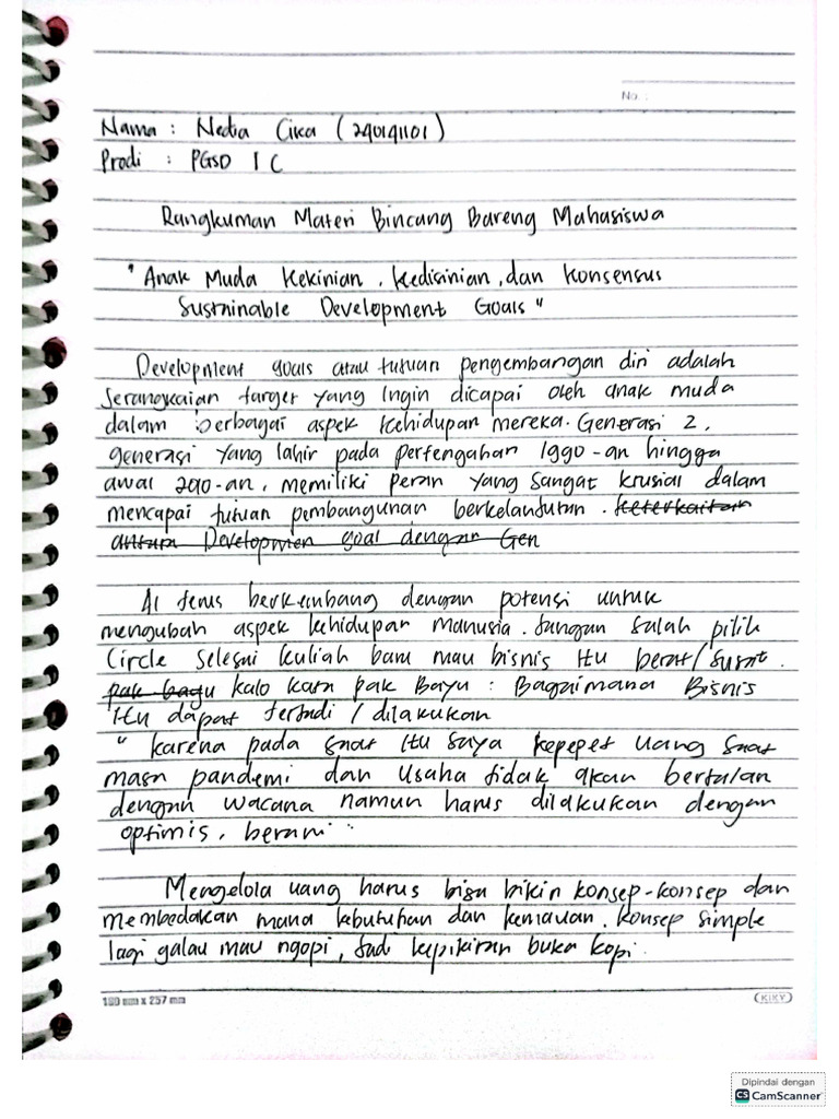 Rangkuman Materi Bincang Bareng Mahasiswa | PDF