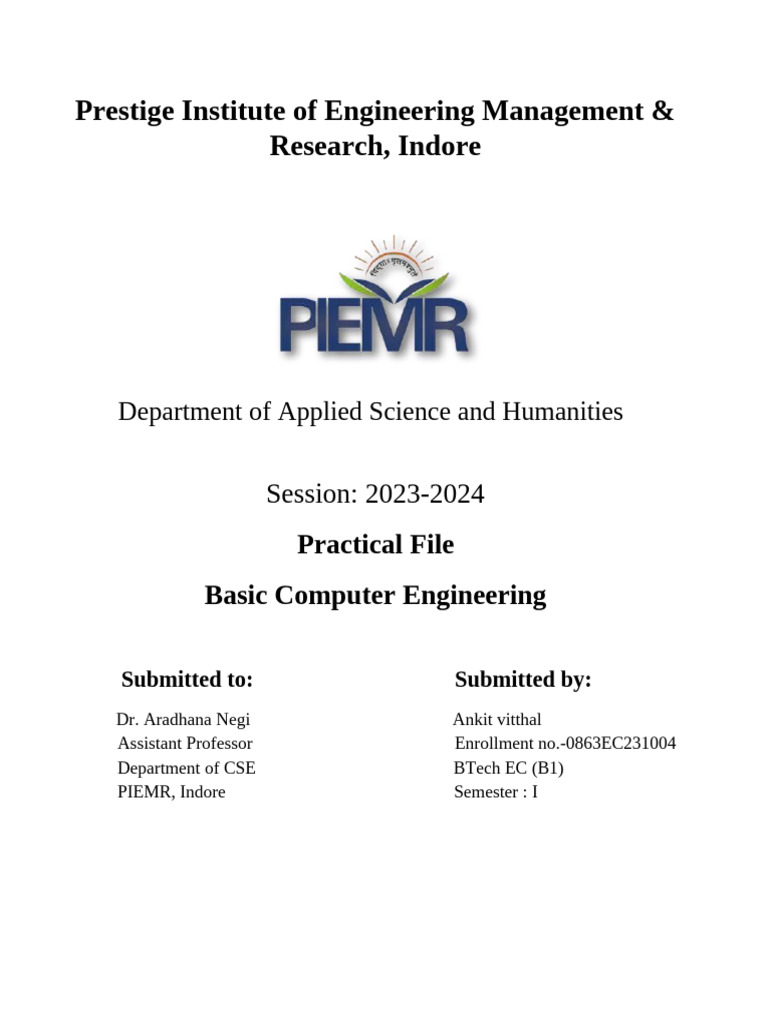 Computer Practical | PDF