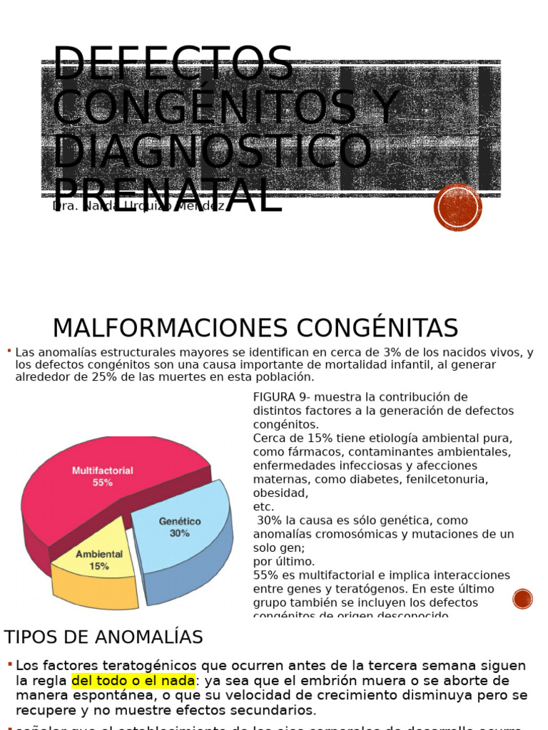 TEMAM9 Defectos Congénitos y Diagnostico Prenatal | PDF