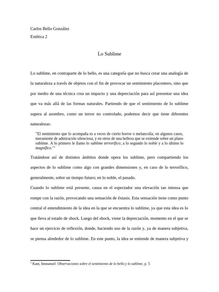 Lo Sublime | PDF