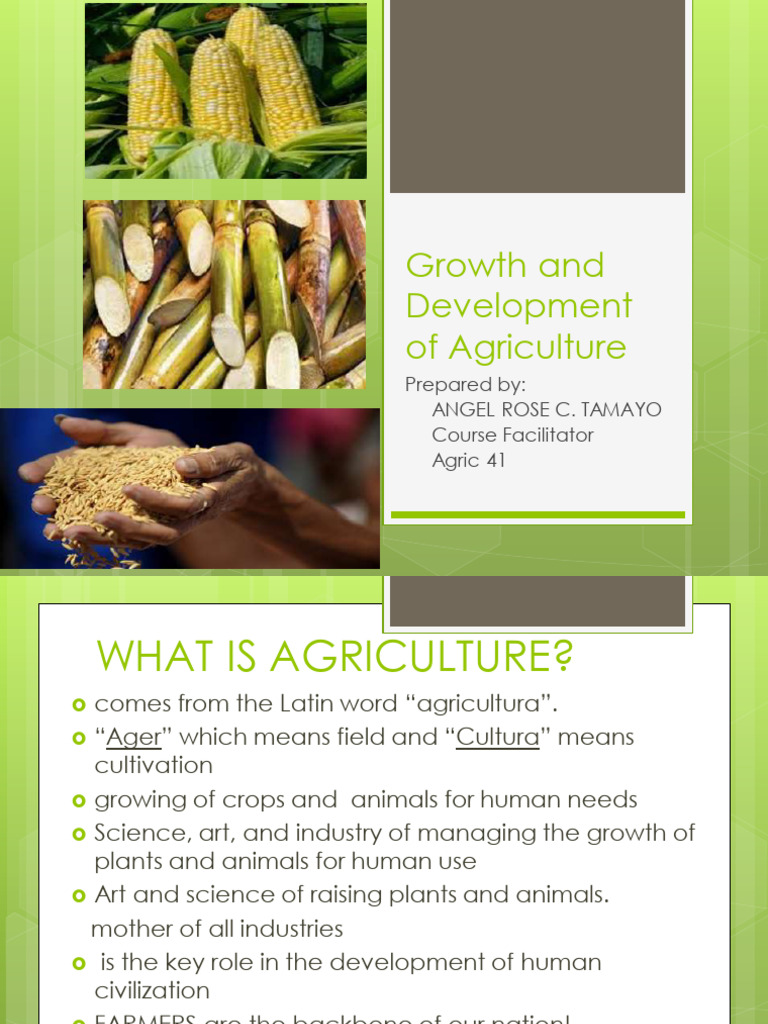 Unit I Growth and Development of Agriculture | PDF