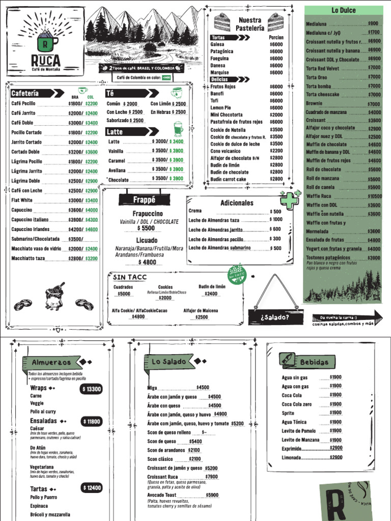 Menu Carta Ruca | PDF