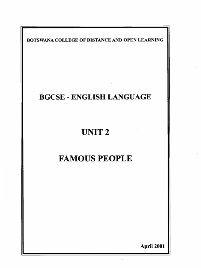 English Unit 2 Main | PDF