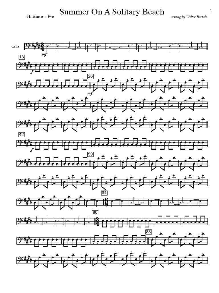 cello-Summer on a solitary beach | PDF