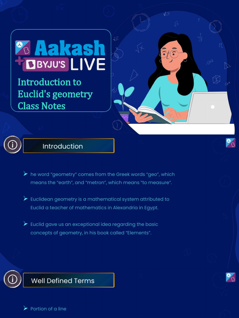 FOUN - 09 - P1 - MATH - Introduction To Euclid's Geometry | PDF | Line ...