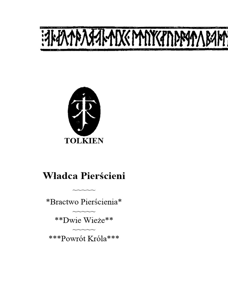 Tolkien Władca Pierścieni | PDF