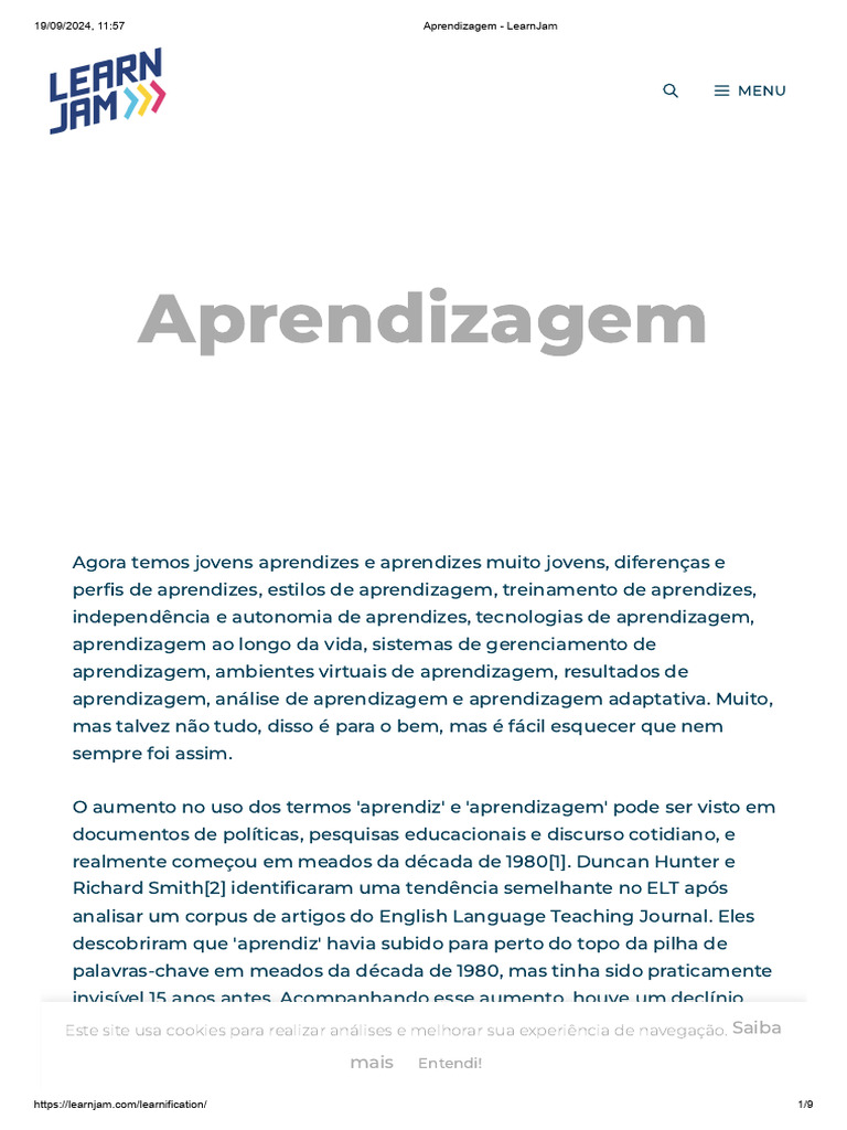 Aprendizagem - LearnJam | PDF