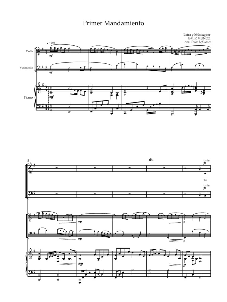 Primer Mandamiento - Full Score | PDF