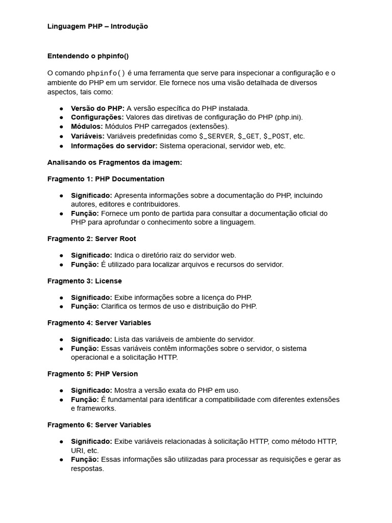 UA1 Liguagem PHP Introducao | PDF